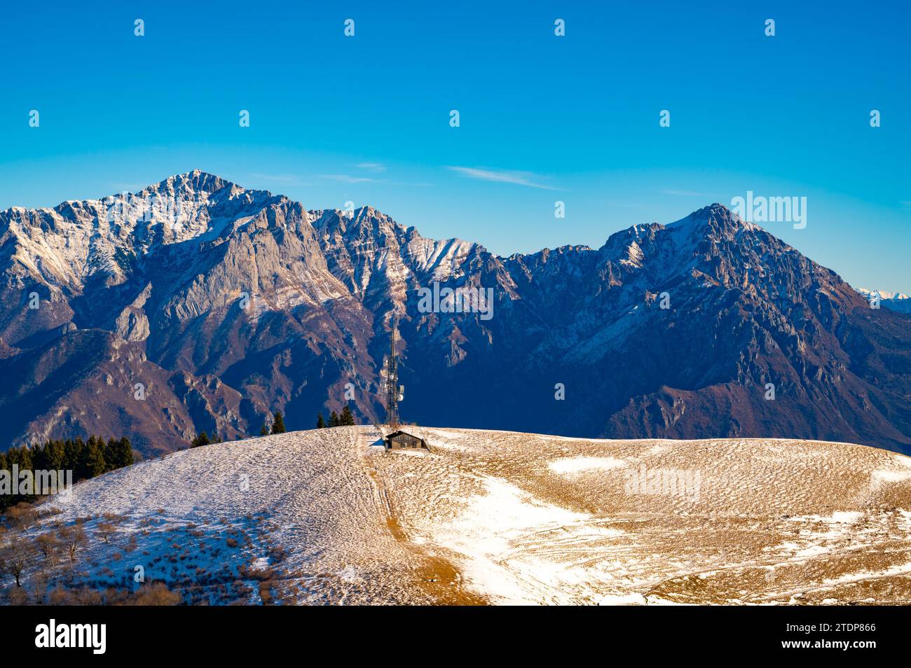 Panorama on Lake Como, photographed from Monte San Primo, with Bellagio ...