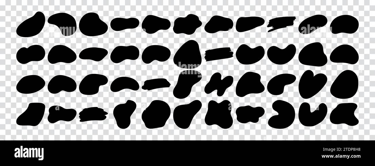 Abstract decorative irregular blob shapes collection. Doodle design ...