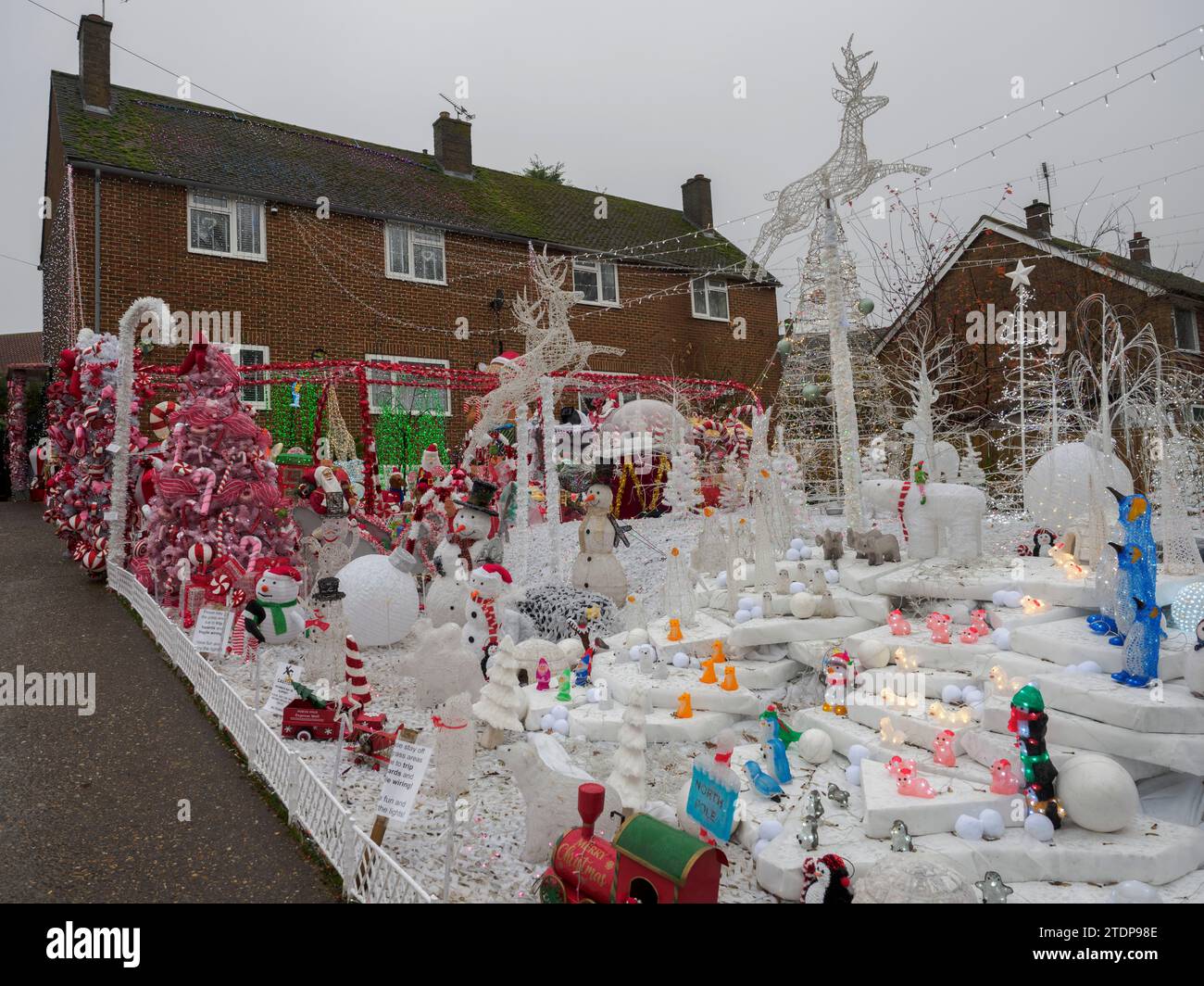 Faversham, Kent, UK. 19th Dec, 2023. The Clark Family's house features ...