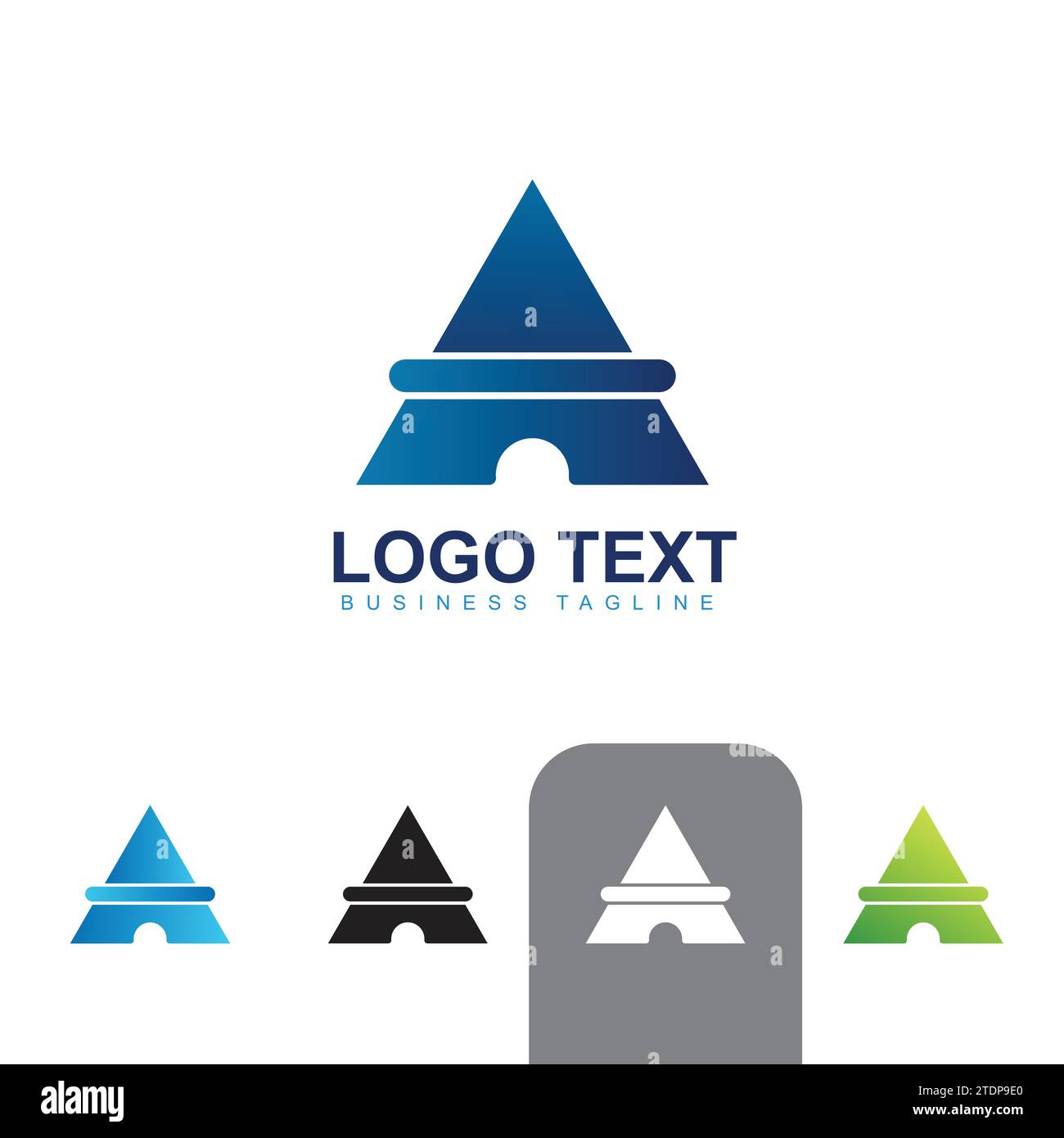 A letter logo. Construction logo. Real Estate Logo with colorful logo ...