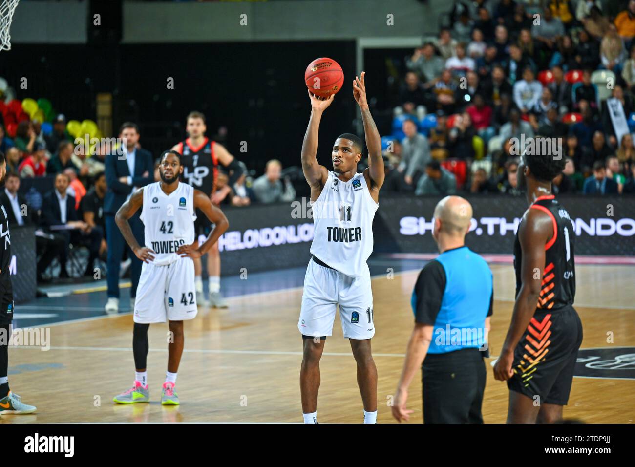 London Lions v Veolia Towers Hamburg in the Euro Cup of Basketball at the Copper Box Arena ...