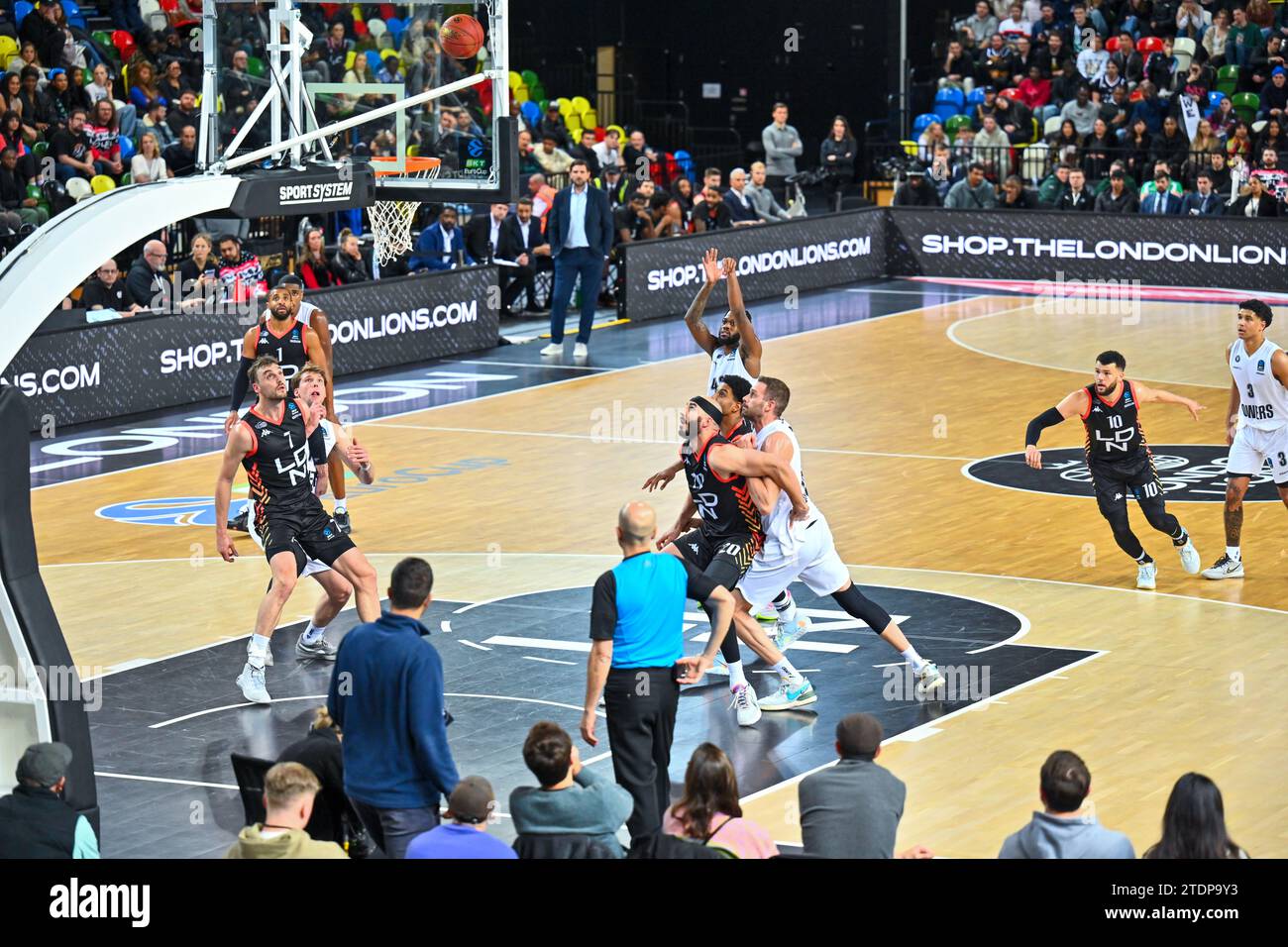 London Lions v Veolia Towers Hamburg in the Euro Cup of Basketball at the Copper Box Arena ...