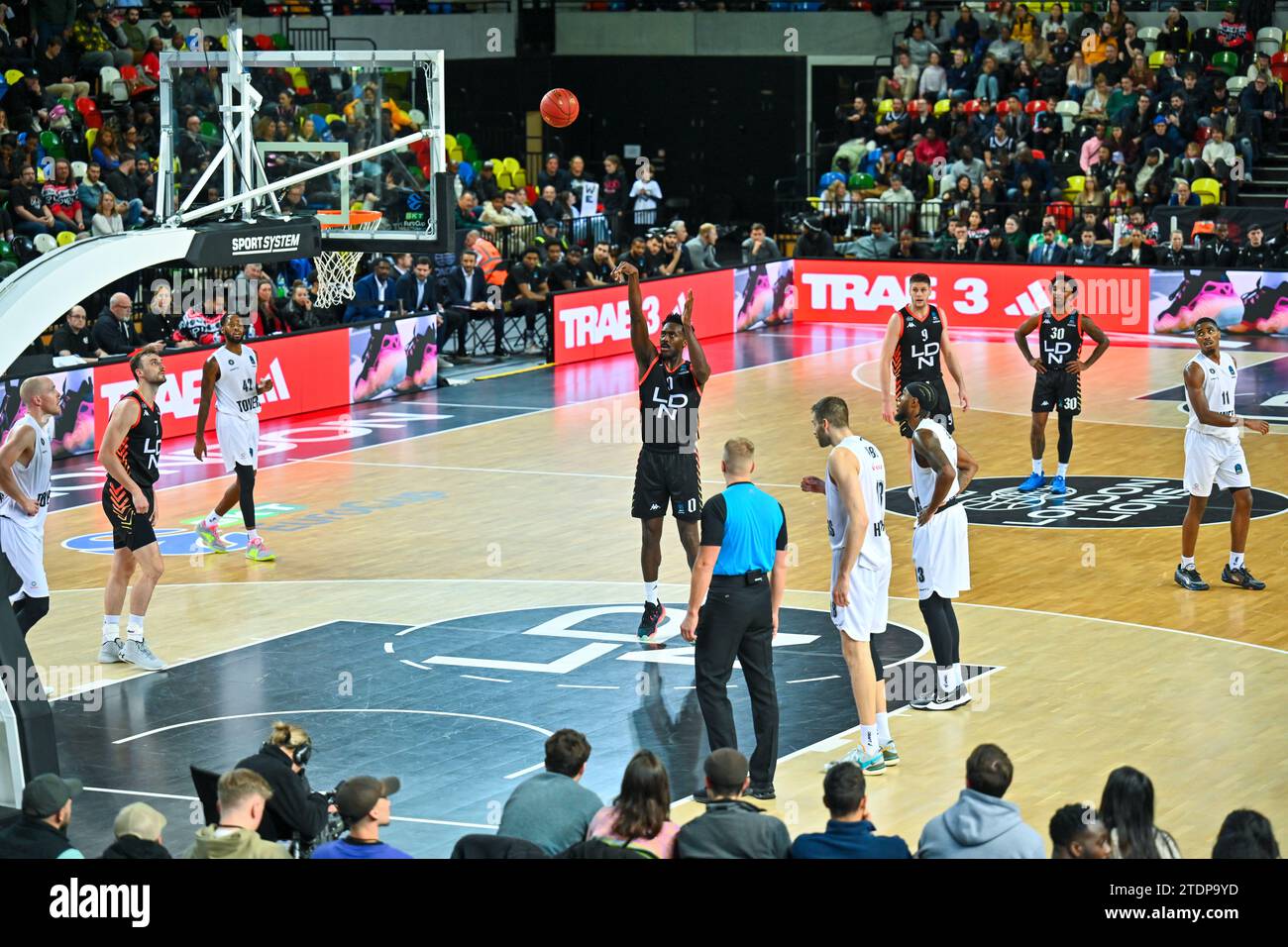 London Lions v Veolia Towers Hamburg in the Euro Cup of Basketball at the Copper Box Arena ...
