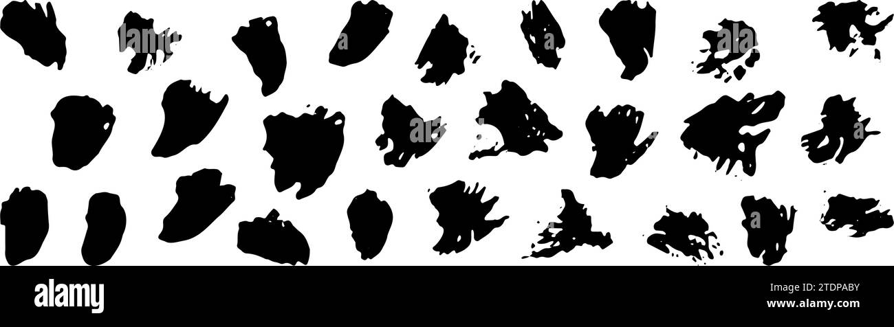 Brush strokes paintbrush smudges set vector illustration Stock Vector ...