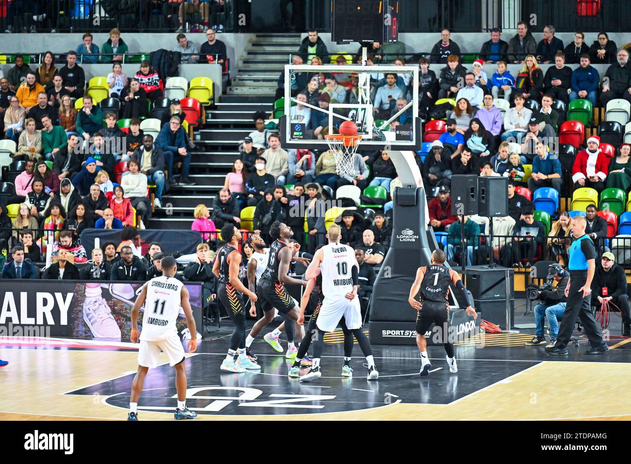 London Lions v Veolia Towers Hamburg in the Euro Cup of Basketball at the Copper Box Arena ...