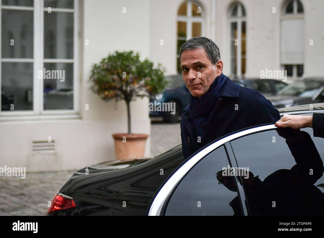 Paris, France. 19th Dec, 2023. CEO of CMA CGM Rodolphe Saade arrives ...
