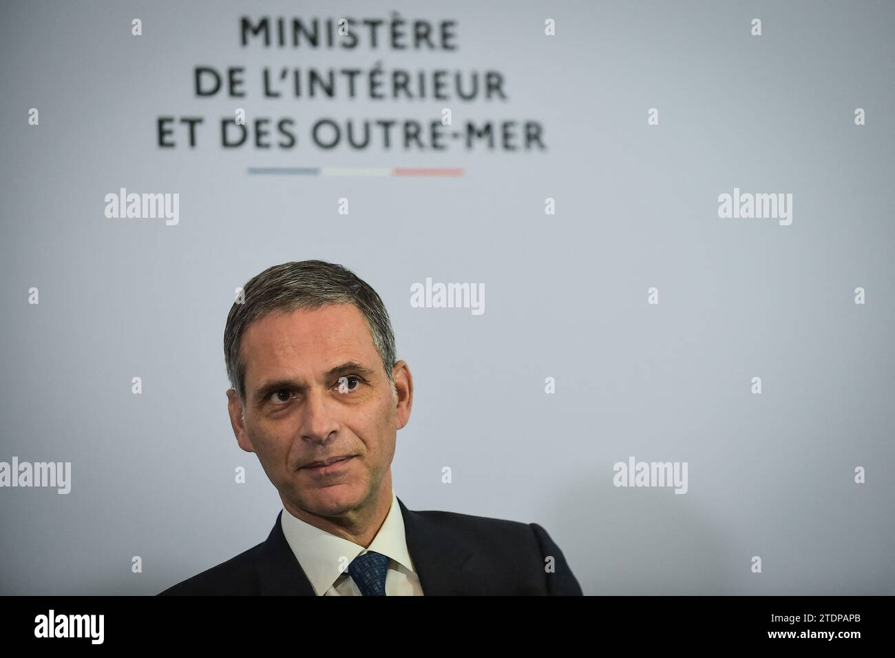 Paris, France. 19th Dec, 2023. CEO of CMA CGM Rodolphe Saade looks on ...