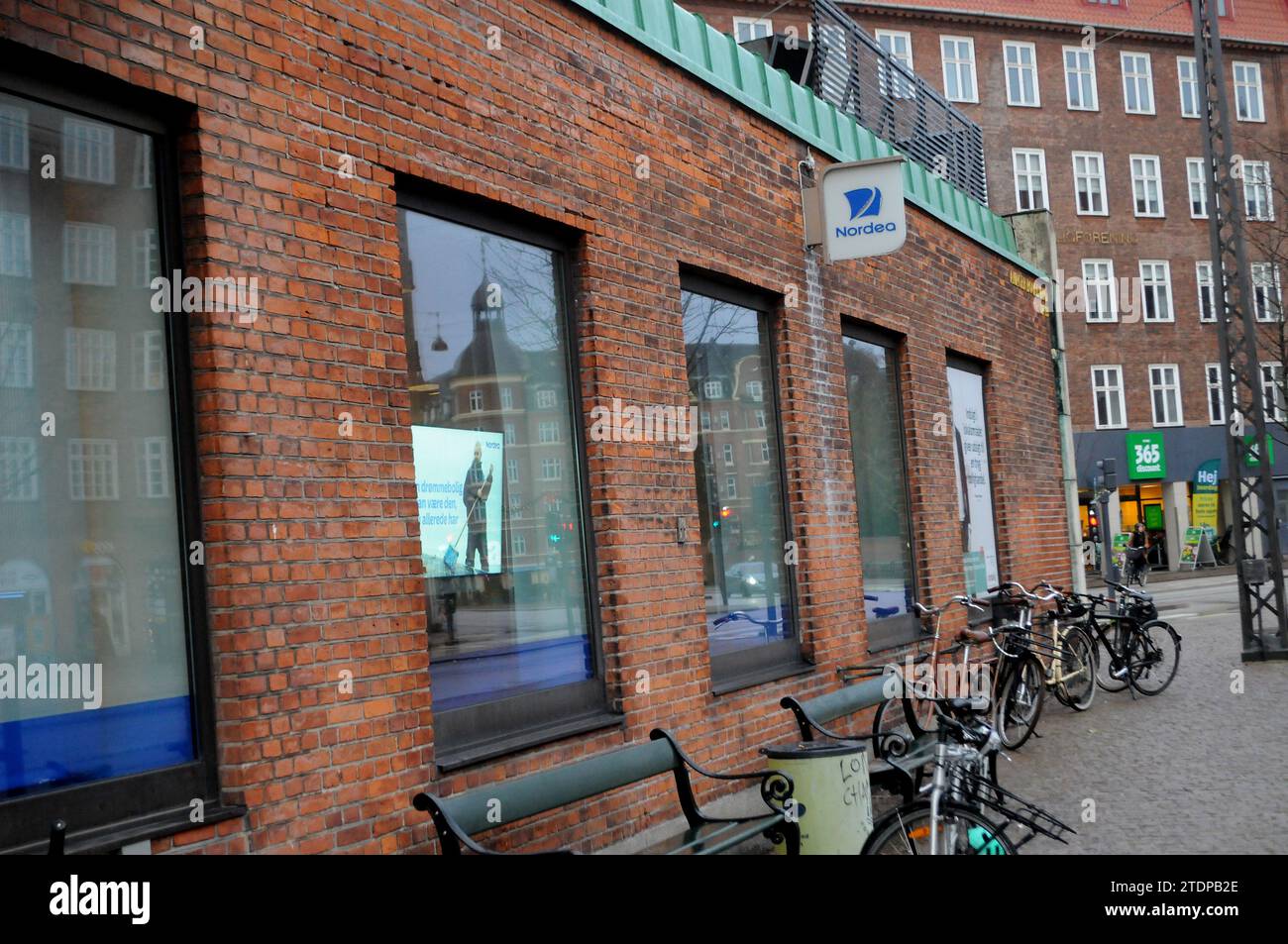 Copenhagen, Denmark /19December 2023/Nordea bank' branch in danish ...