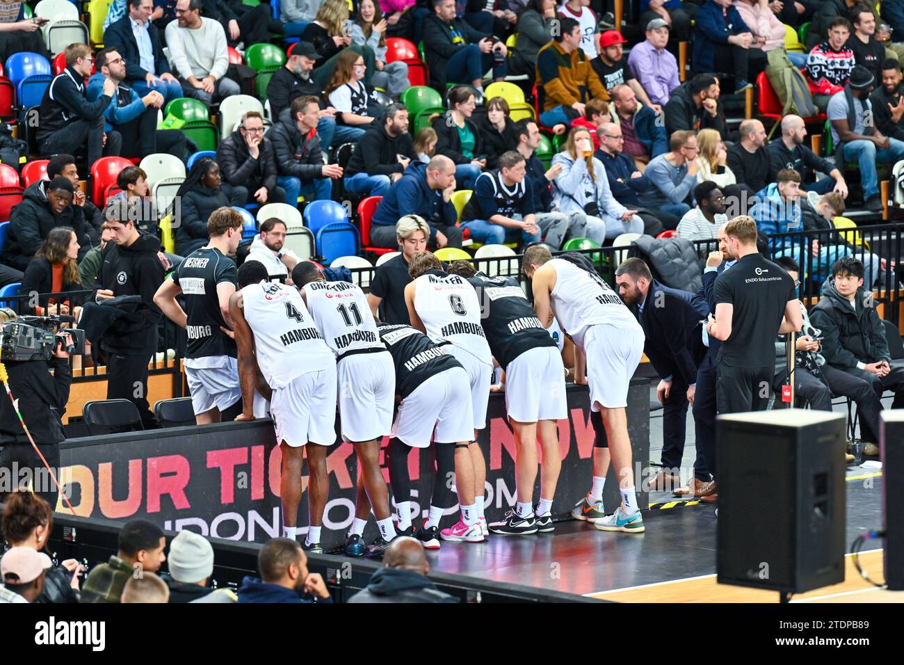 London Lions v Veolia Towers Hamburg in the Euro Cup of Basketball at the Copper Box Arena ...