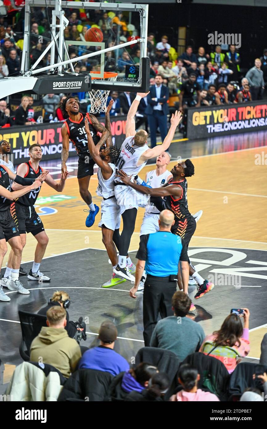 London Lions v Veolia Towers Hamburg in the Euro Cup of Basketball at the Copper Box Arena ...