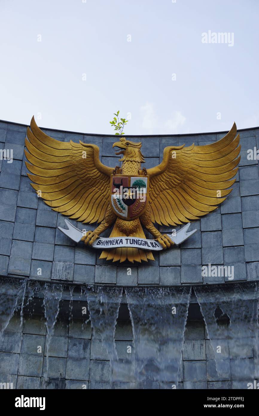 Garuda Pancasila (Indonesian five principles) with a natural background ...