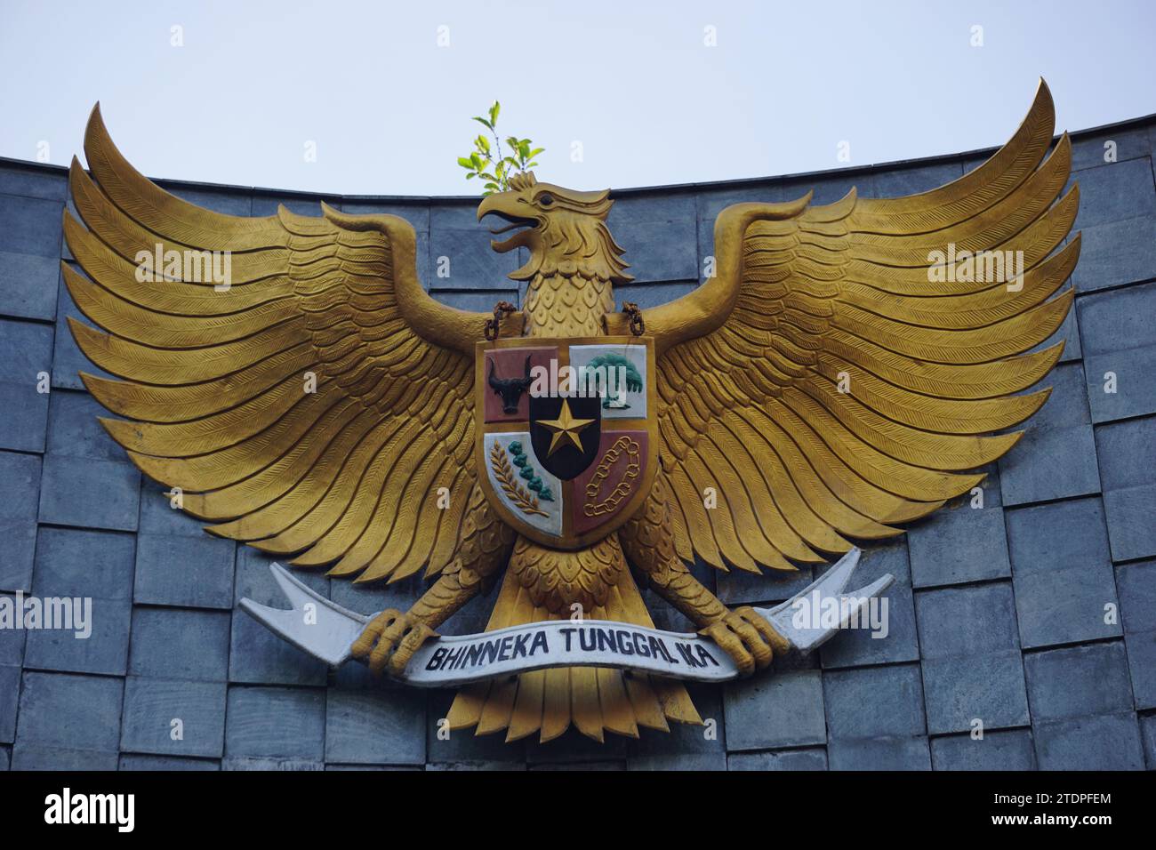 Garuda Pancasila (Indonesian five principles) with a natural background ...