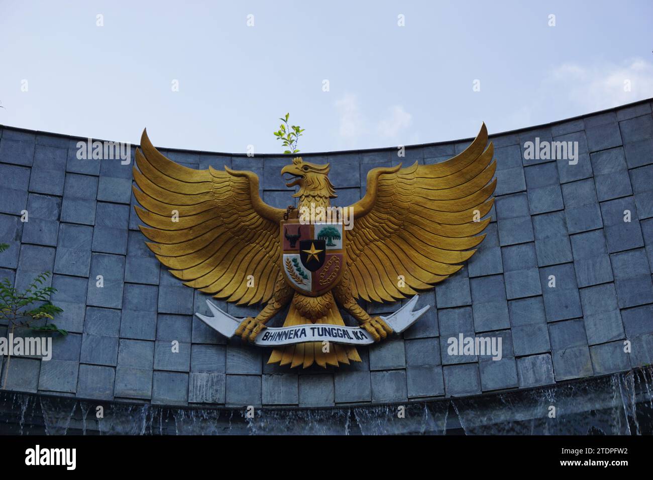 Garuda Pancasila (Indonesian five principles) with a natural background ...