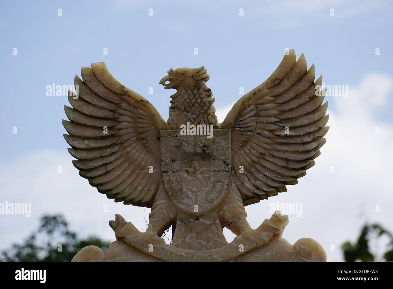Garuda Pancasila (Indonesian five principles) with a natural background ...