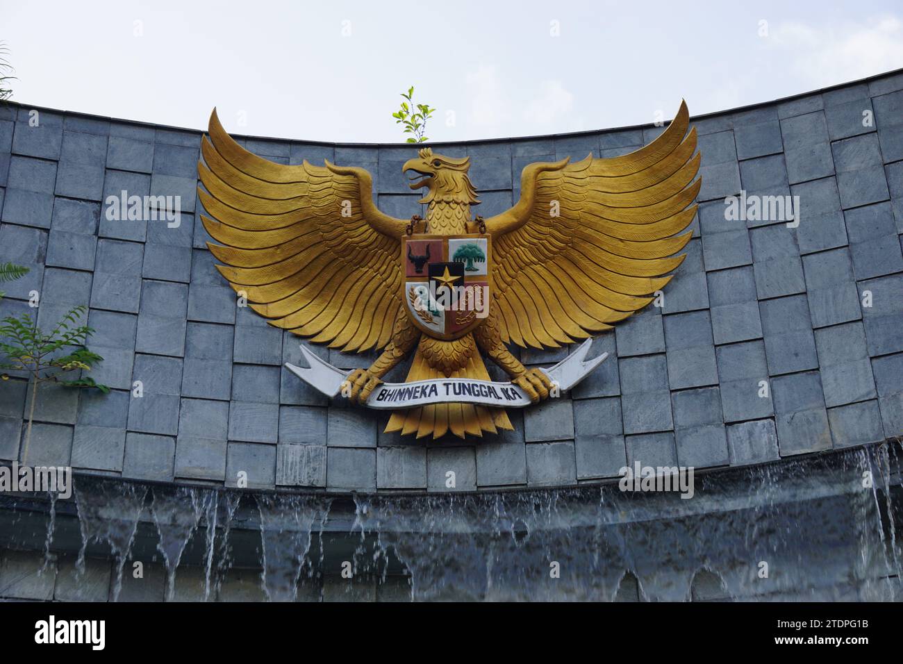 Garuda Pancasila (Indonesian five principles) with a natural background ...