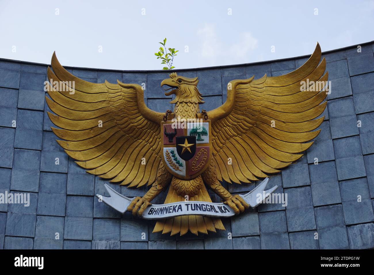 Garuda Pancasila (Indonesian five principles) with a natural background ...