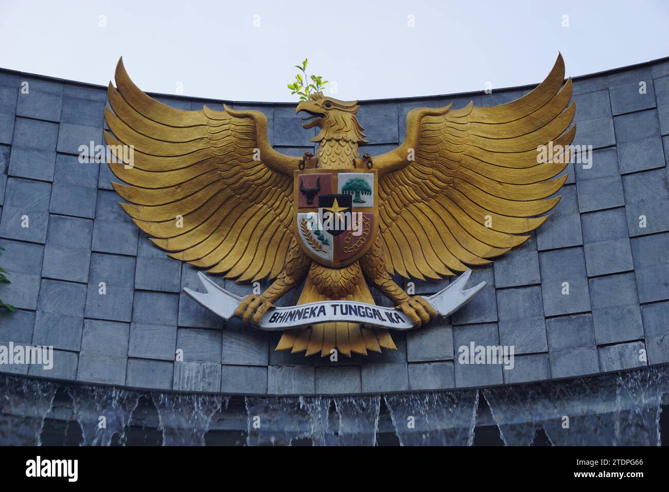 Garuda Pancasila (Indonesian five principles) with a natural background ...