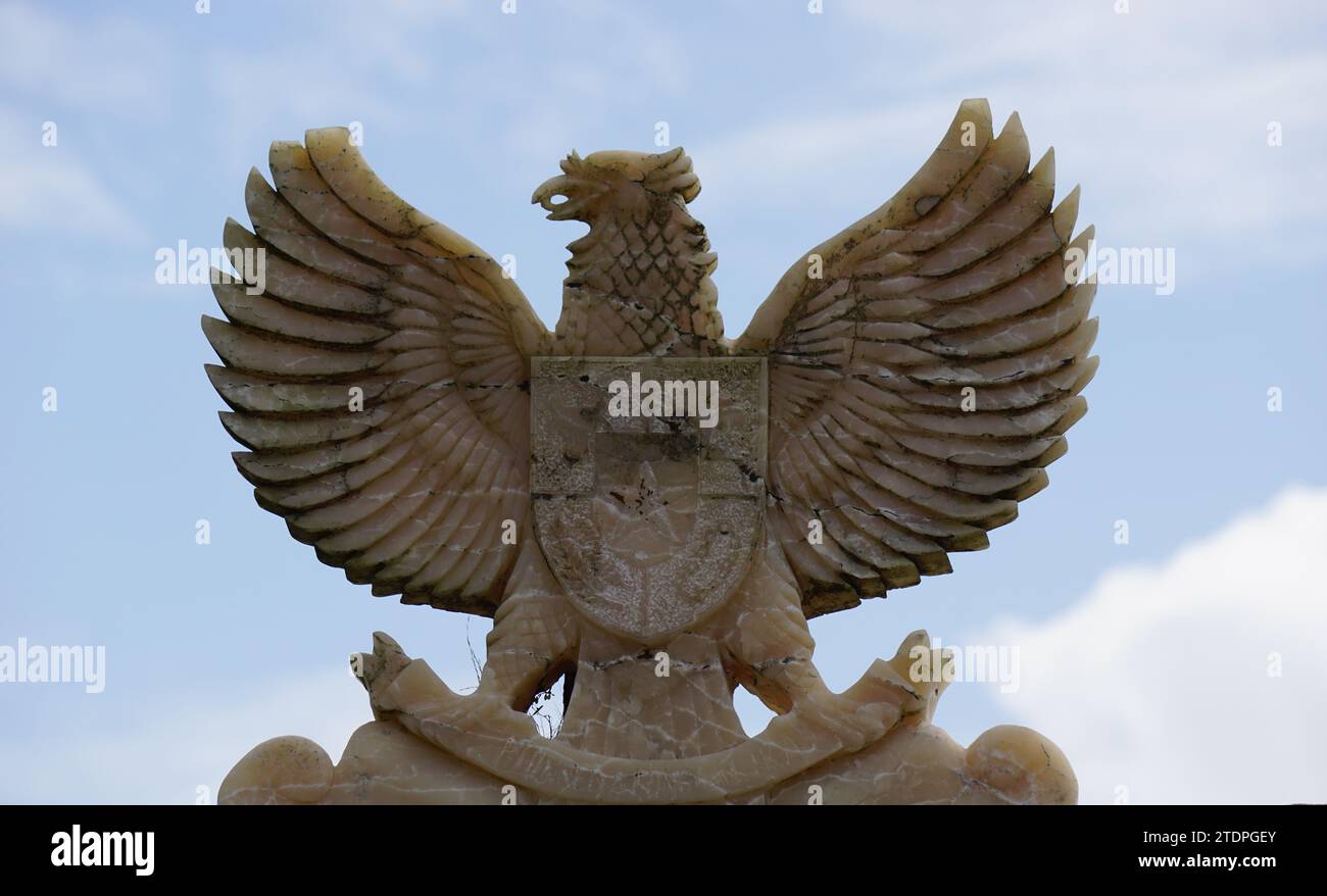 Garuda Pancasila (Indonesian five principles) with a natural background ...