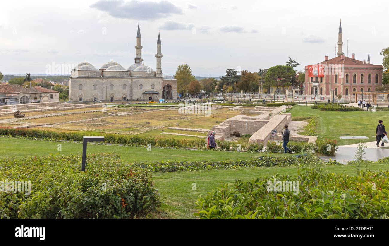 Edirne, Turkey - October 17, 2023: Old Ruins Location Eski Ulu Mosque ...