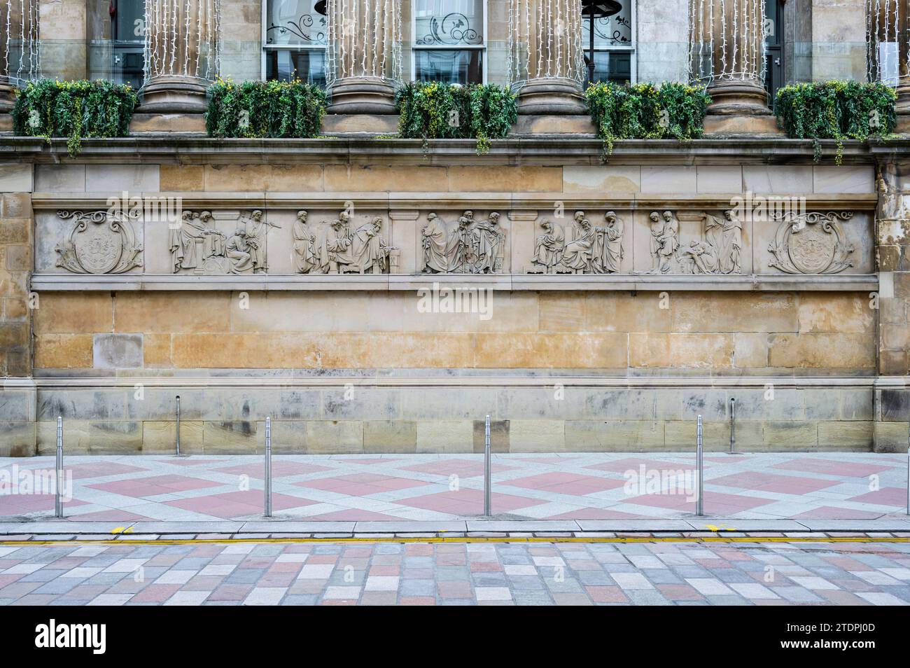Sandstone carving on the former Sheriff Court building, Merchant City ...