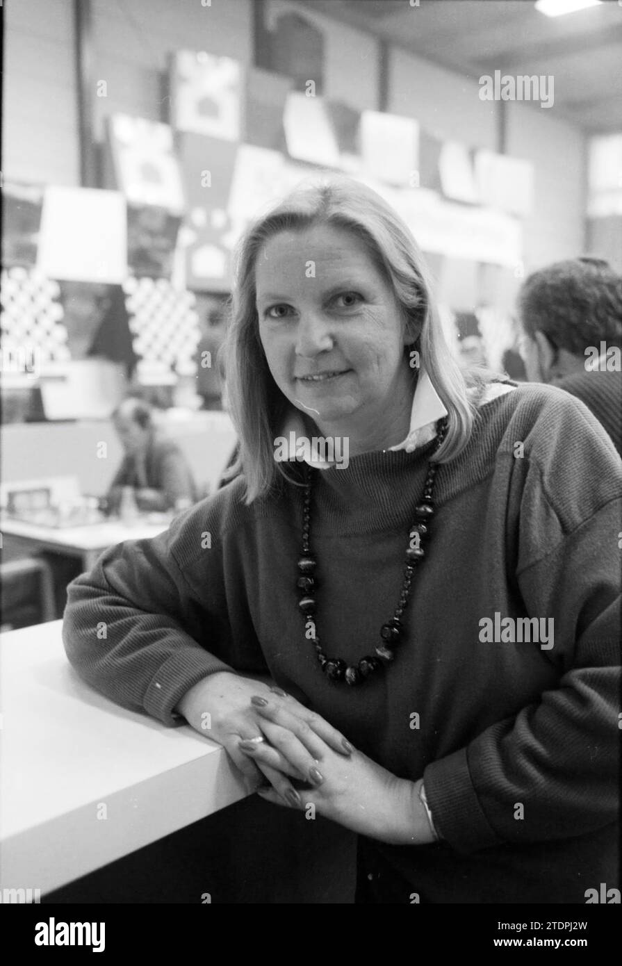 Ellie Nol, press center, Blast Furnace Chess Tournament, Wijk aan Zee ...