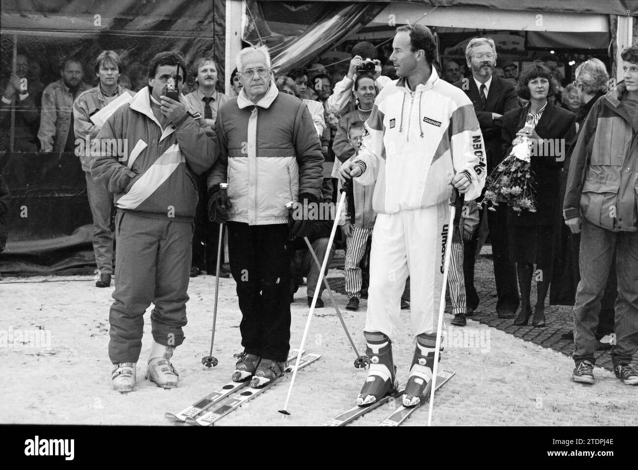 Opening of ski slope, Sigi Moser, in Spaarnwoude, Opening, openings ...
