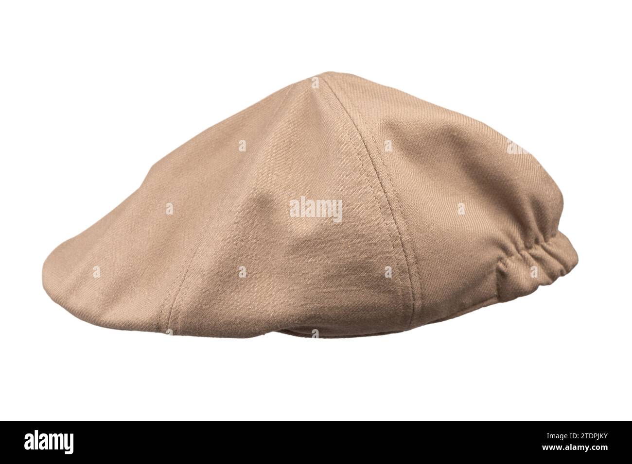Light brown ascot cap isolated on a white background Stock Photo - Alamy