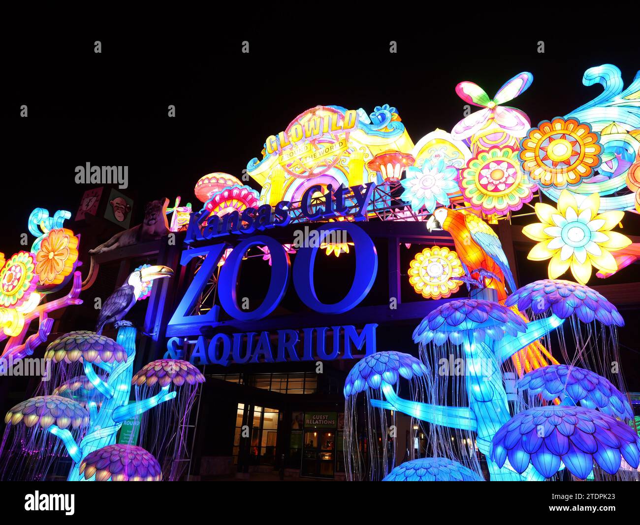 Kansas City, Missouri - December 14, 2023: Glowild Christmas Lights at ...