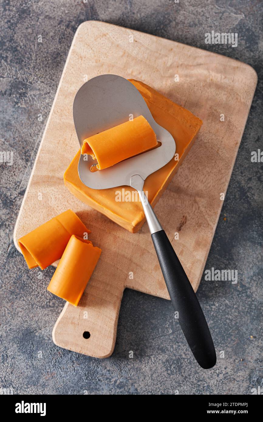 Norwegian brunost traditional brown cheese Stock Photo - Alamy