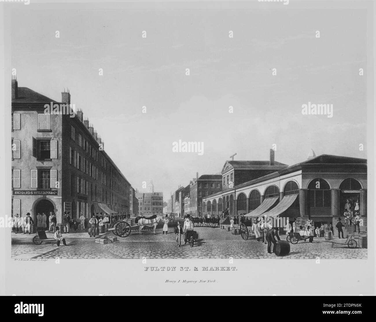 Fulton Street & Market, New York (The Bennett View of Fulton Street ...