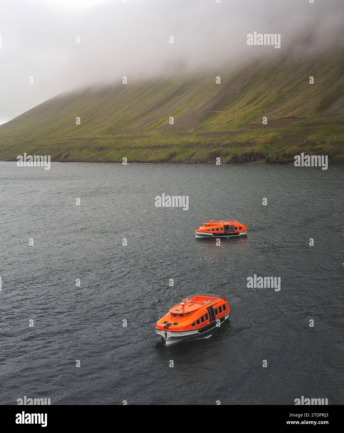 Isafjordur, Iceland - 29th June 2022: Sky Princess tenders No.14 and 16 ...
