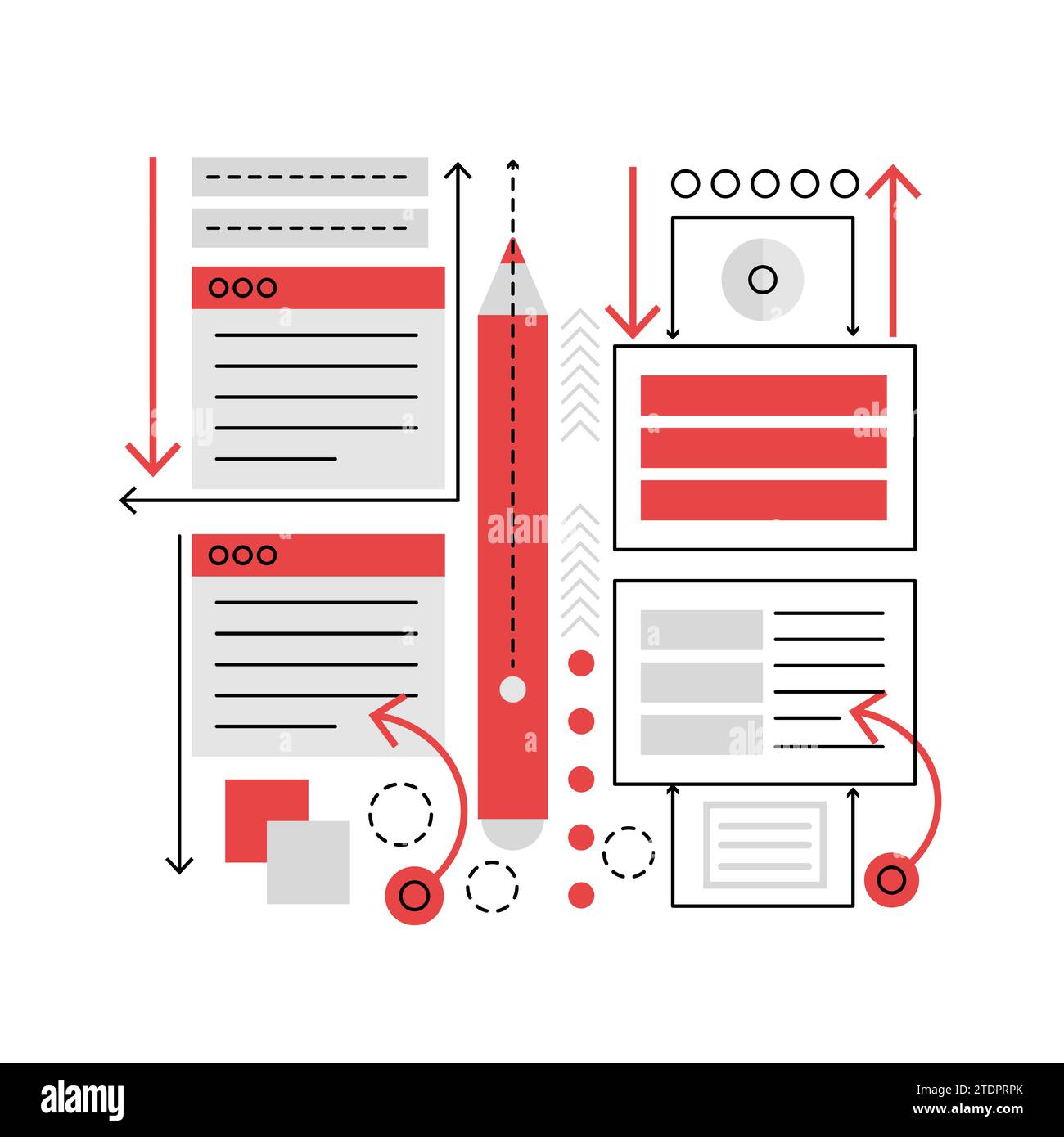 Design wireframe sketching. Web development, website design graphic ...