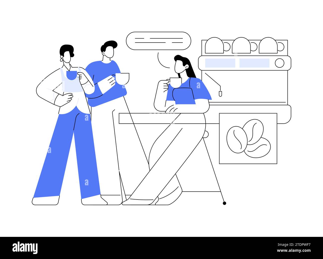 Coffee break isolated cartoon vector illustrations Stock Vector Image ...