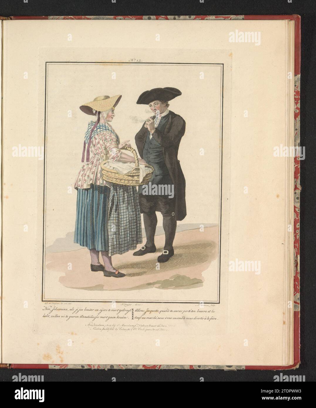 Husband and wife of Walcheren, Ludwig Gottlieb Portman, after Daniël de ...