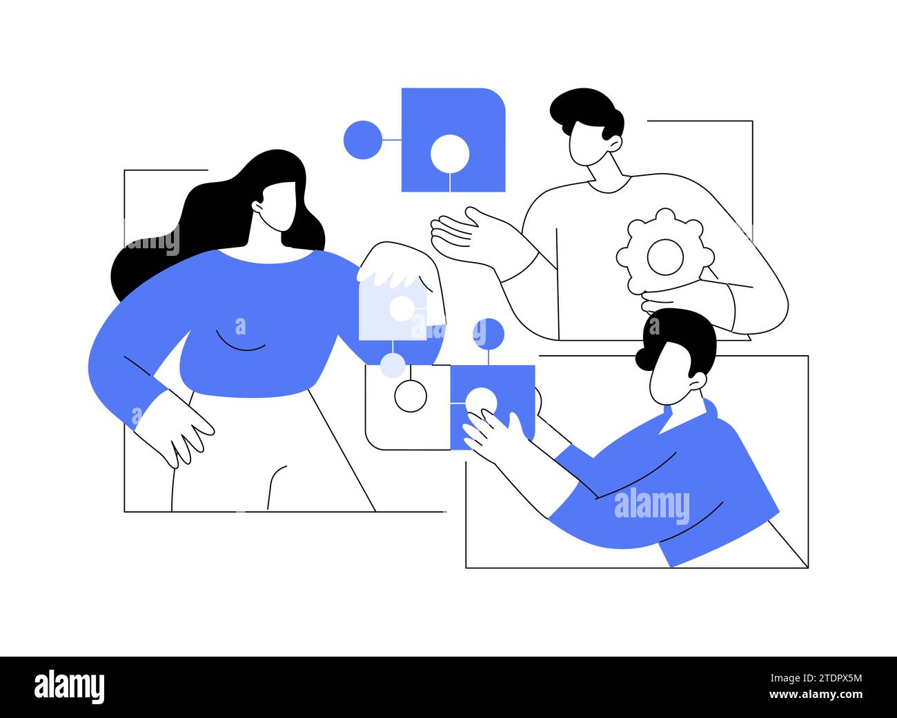 Team building activity isolated cartoon vector illustrations Stock ...