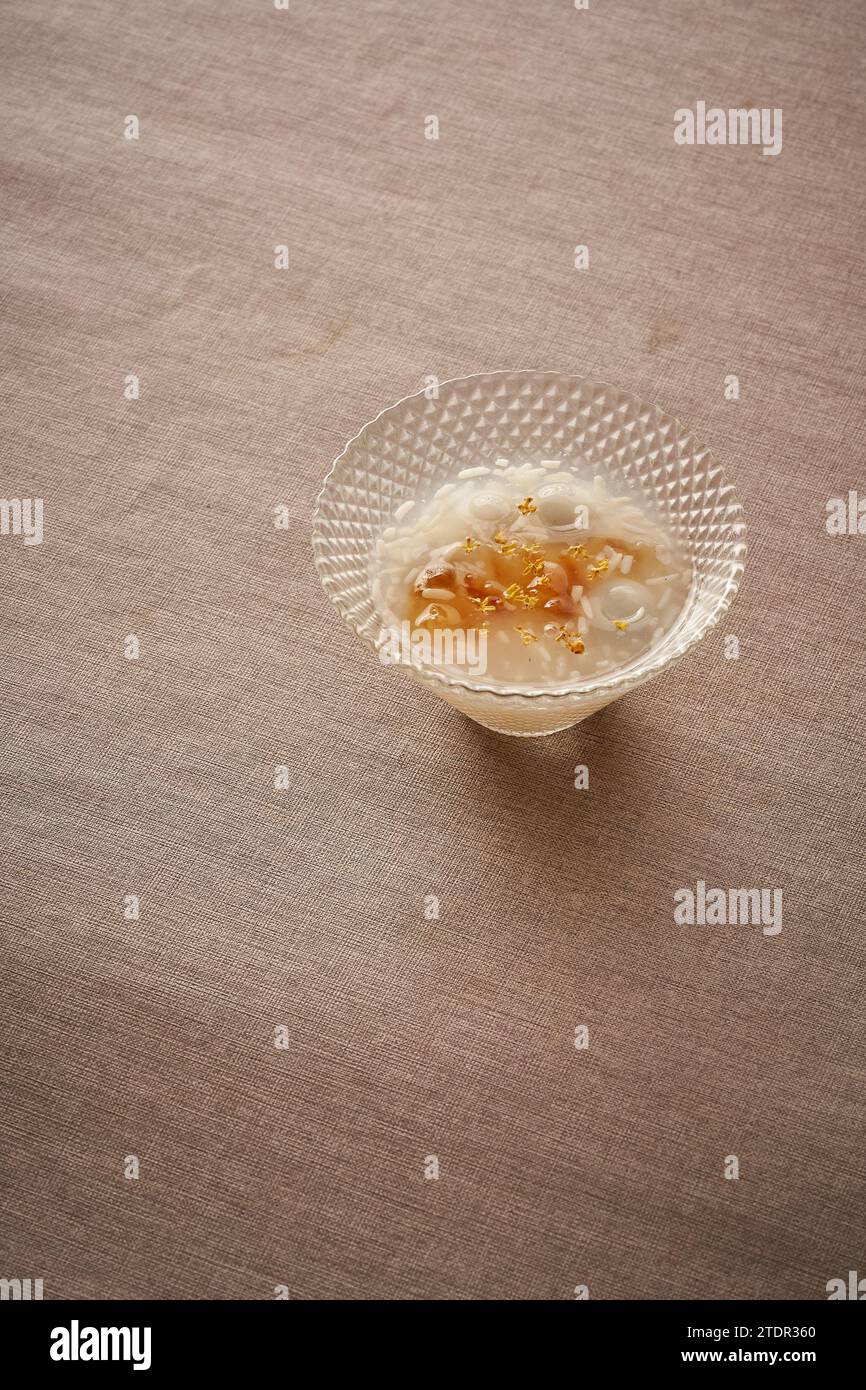 Boiled Glutinous Rice Balls in Fermented Glutinous Rice Stock Photo - Alamy