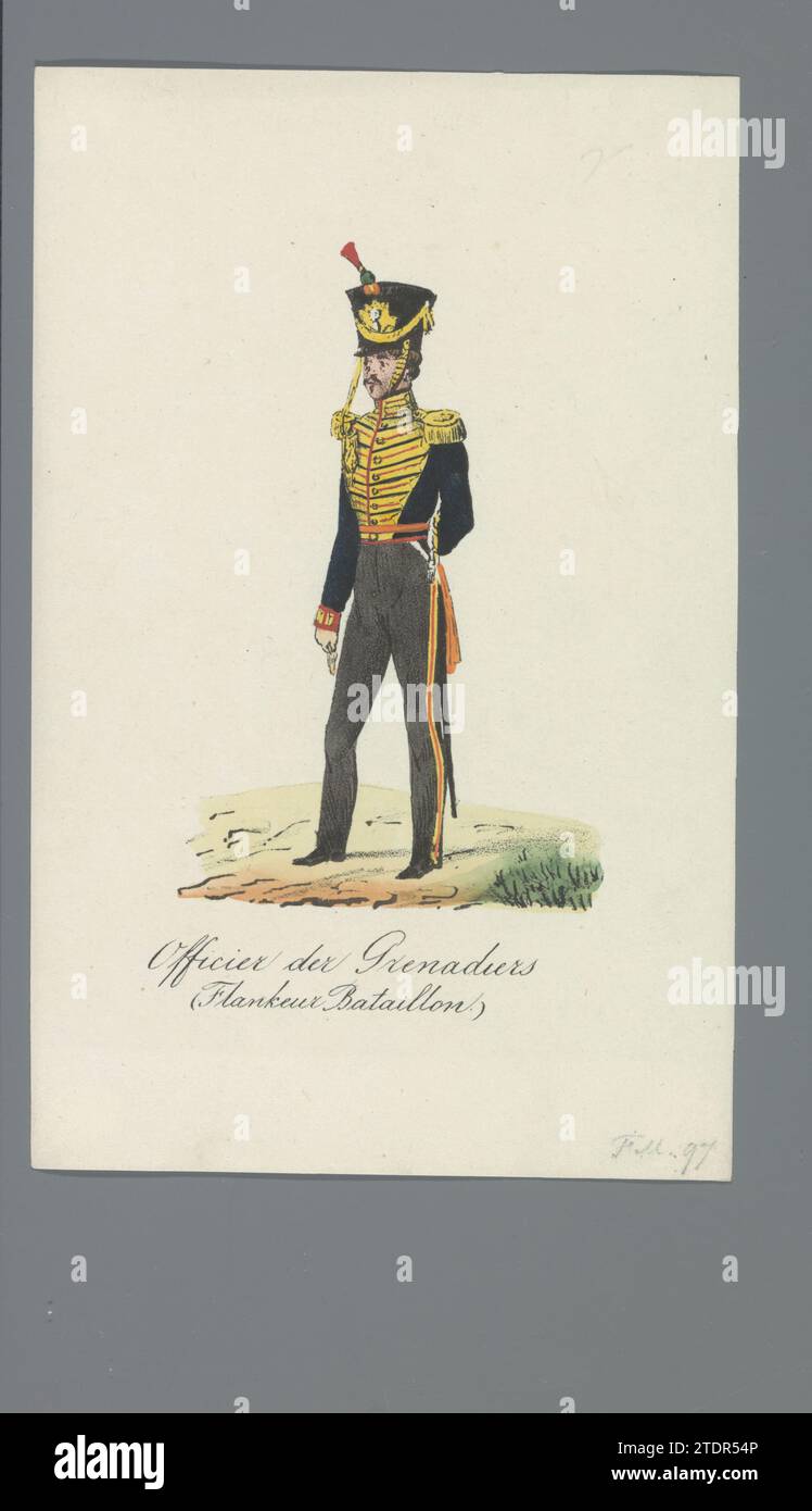 Officer der Grenadiers (Flankeur Battalion), 1835 - 1850 An officer of ...