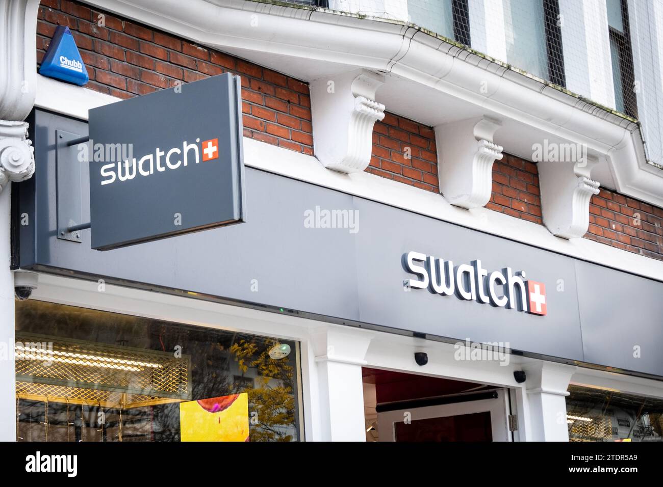 LONDON- DECEMBER 14, 2023: Swatch store in London's West End. Swiss ...
