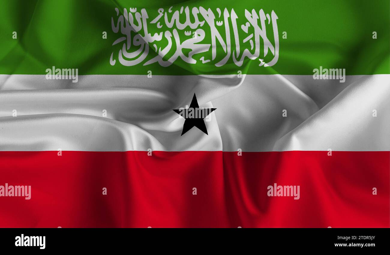 High detailed flag of Somaliland. National Somaliland flag. 3D illustration Stock Photo - Alamy