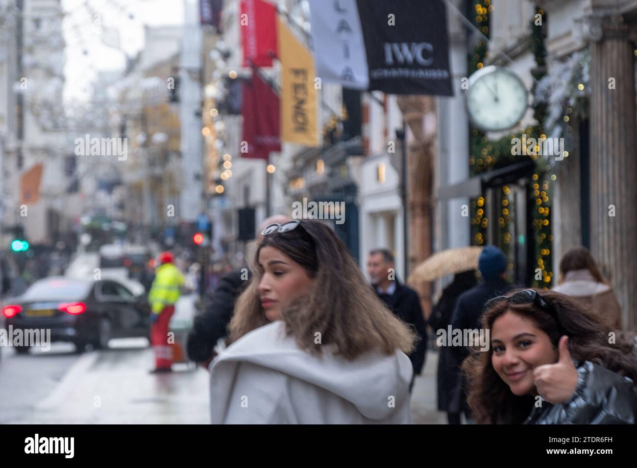 LONDON, JANUARY, 2024: Bond Street shopping scene. Landmark London ...