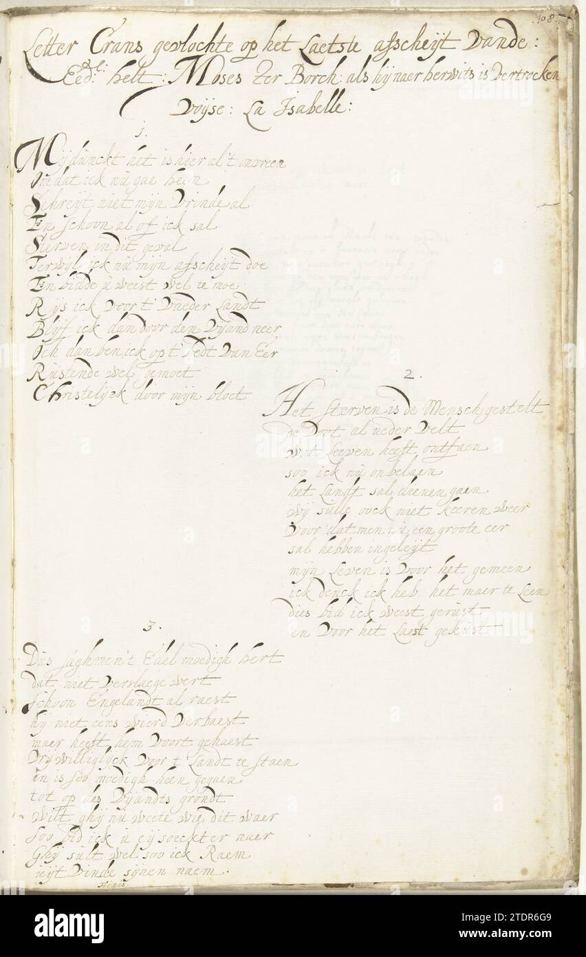 Poem in memory of Moses ter Borch, in or after 1667 - c. 1670 Mourning ...