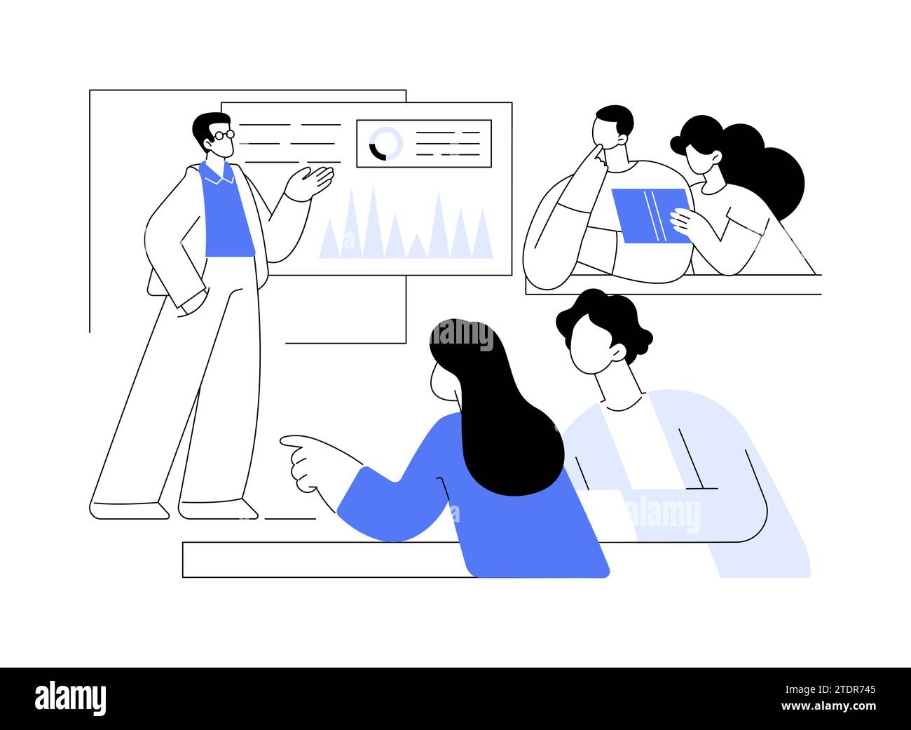 Project presentation isolated cartoon vector illustrations Stock Vector ...