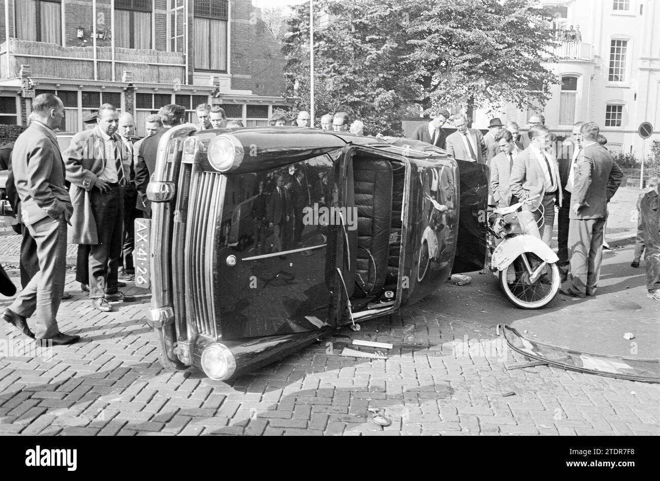 Traffic accident an overturned automobile., Whizgle News from the Past ...