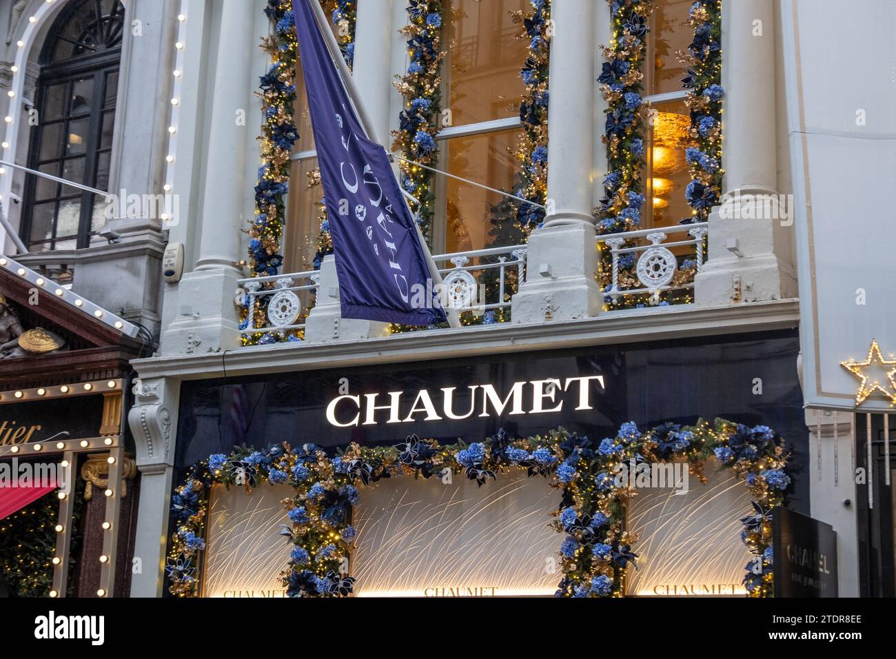 LONDON- DECEMBER 14, 2023: Chaumet store on Bond Street. Luxury ...