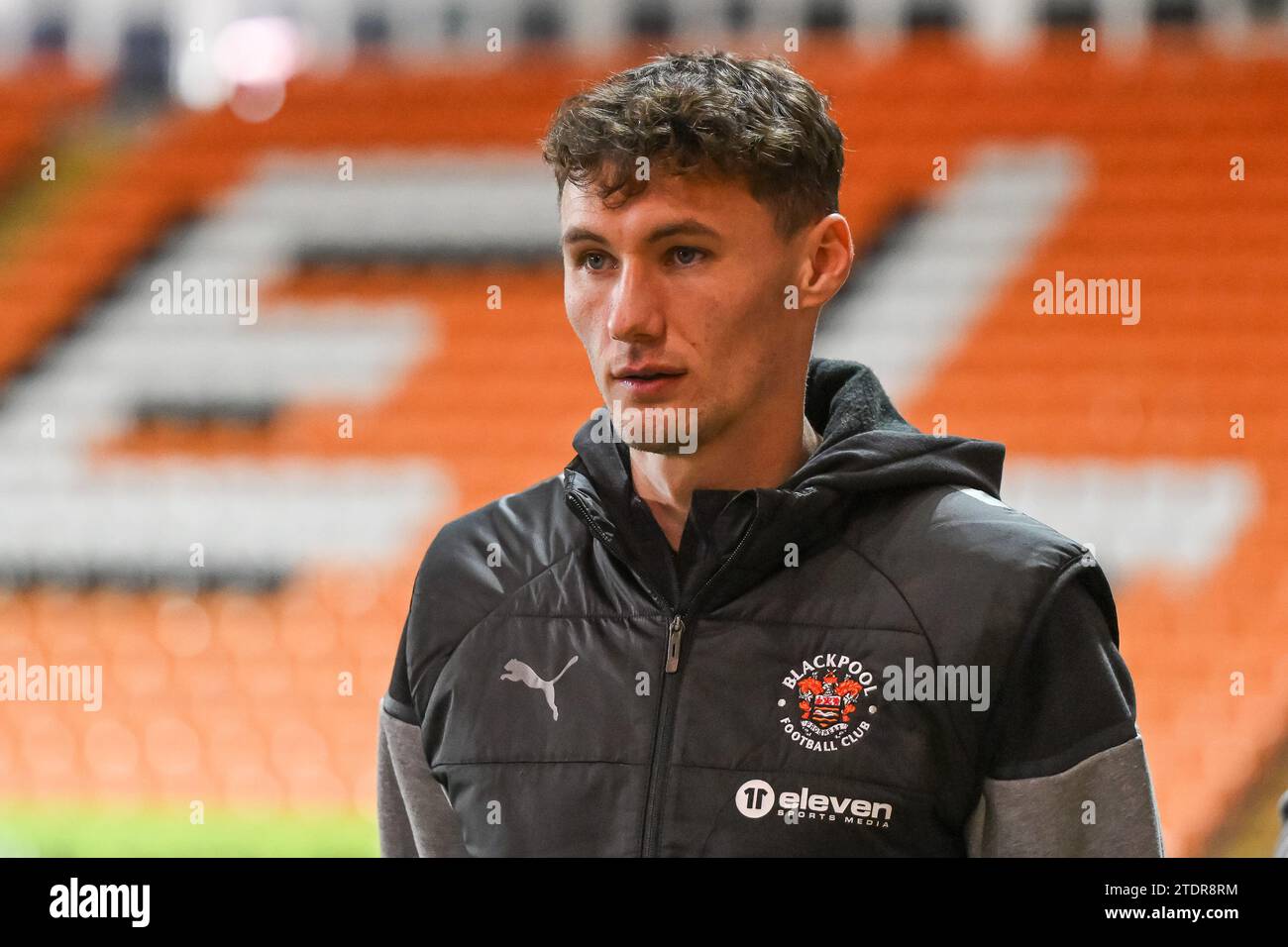 Matty Virtue #17 of Blackpool arrives ahead of the Emirates FA Cup ...