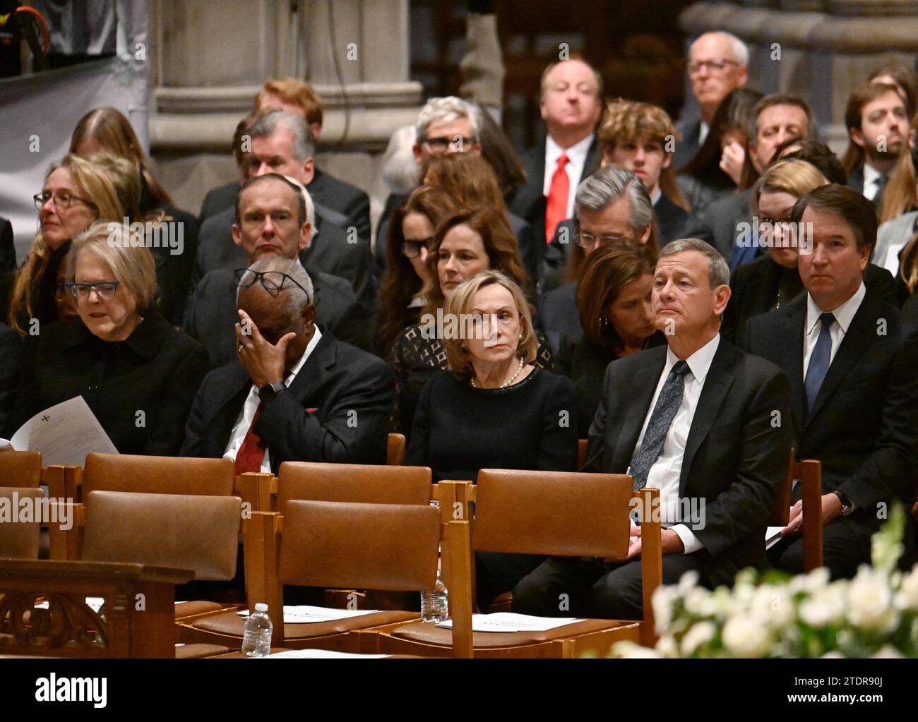 US Supreme Court Chief Justice John Roberts (2nd R), his wife Jane ...