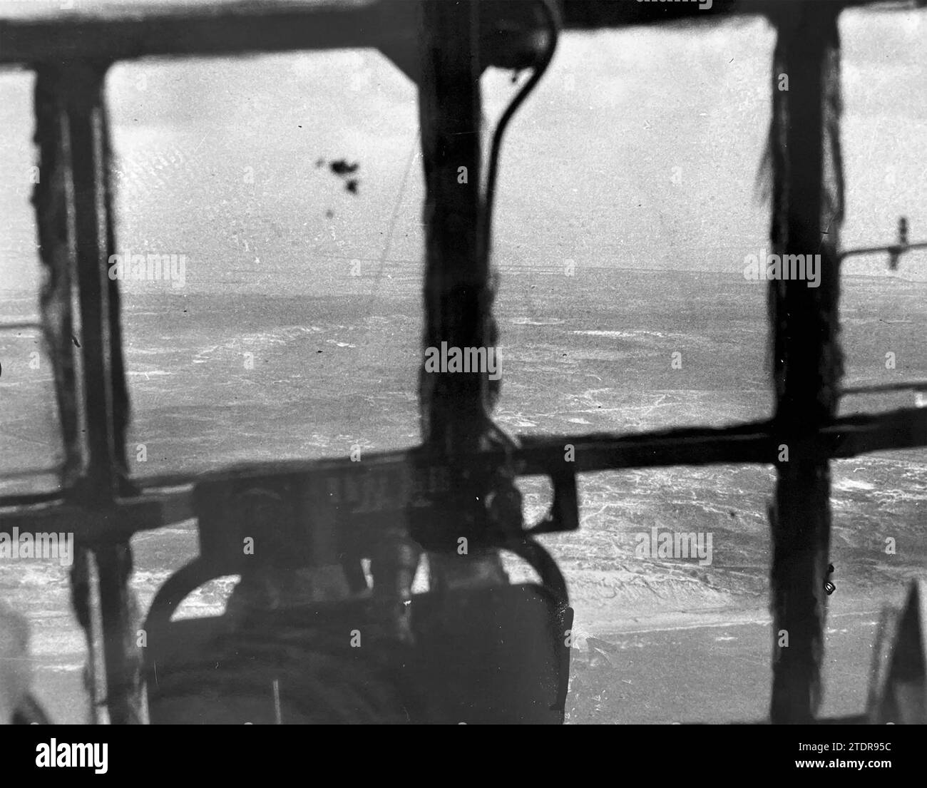 BATTLE OF ARNHEM September 1944. Flak seen from the left hand pilot ...