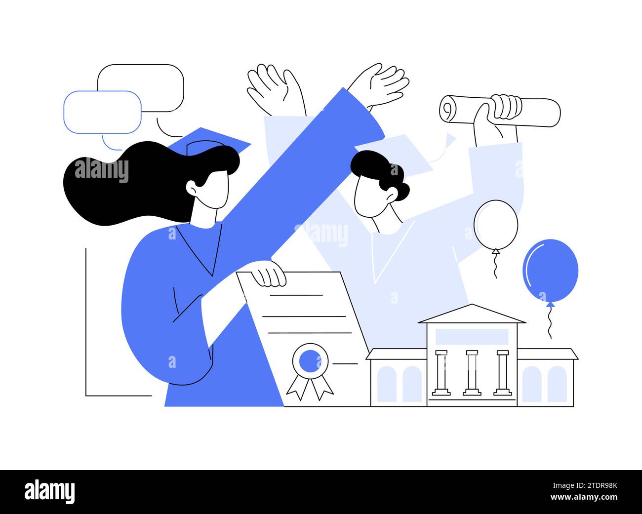 Congratulate each other isolated cartoon vector illustrations Stock ...