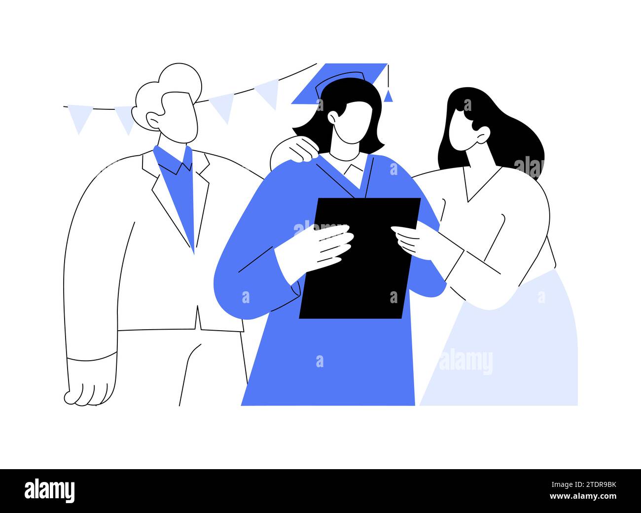 Happy parents isolated cartoon vector illustrations Stock Vector Image ...