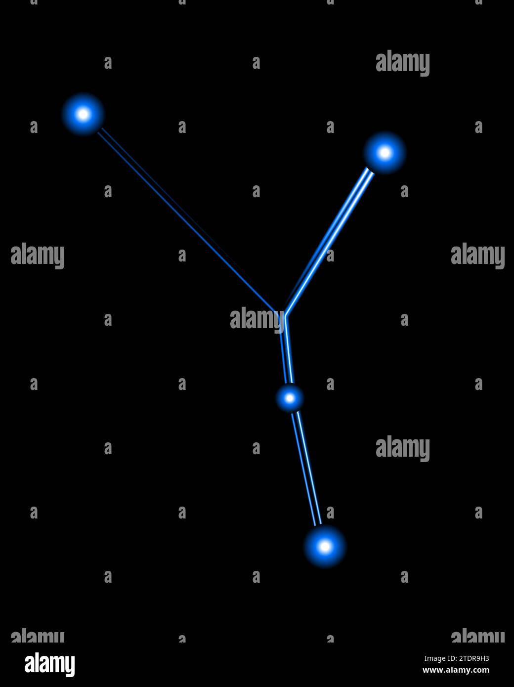 Vector isolated illustration of Cancer constellation with neon effect ...